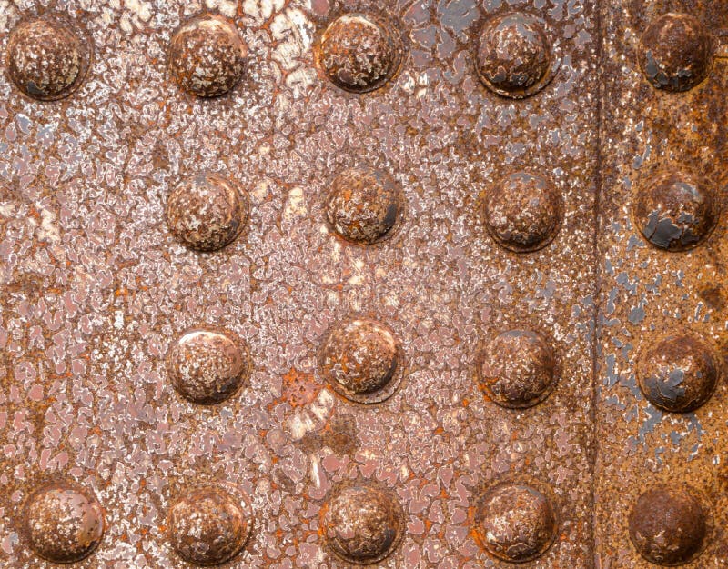 Rusty Riveted Steel Background Stock Photo - Image of pattern, brown ...