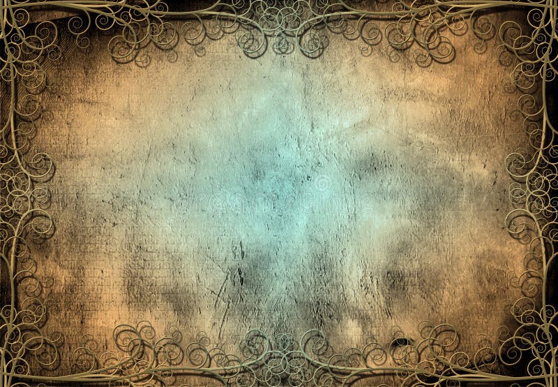 Grunge with iron work stock illustration. Illustration of monotone ...