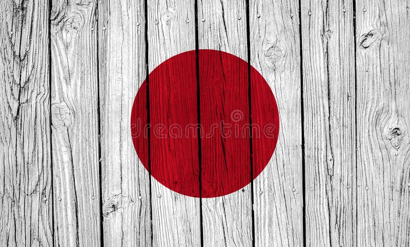 Grunge Japan Flag Over Wood Planks Stock Image - Image of japan ...