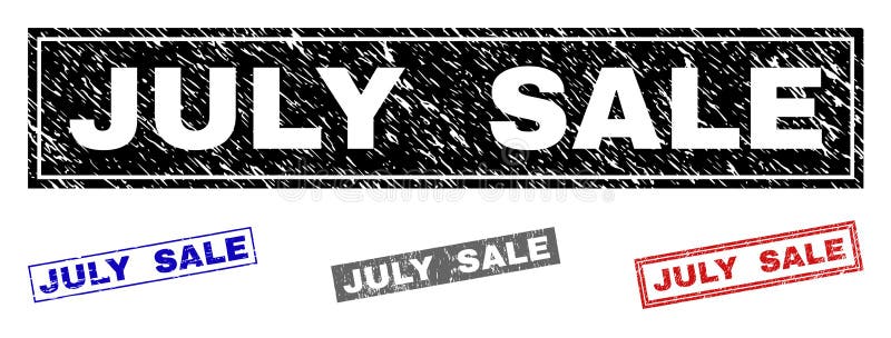 Grunge 4 JULY Textured Round Watermarks Stock Vector - Illustration of ...