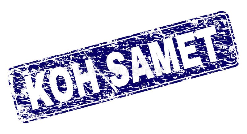 Grunge KOH SAMET Framed Rounded Rectangle Stamp Stock Vector ...