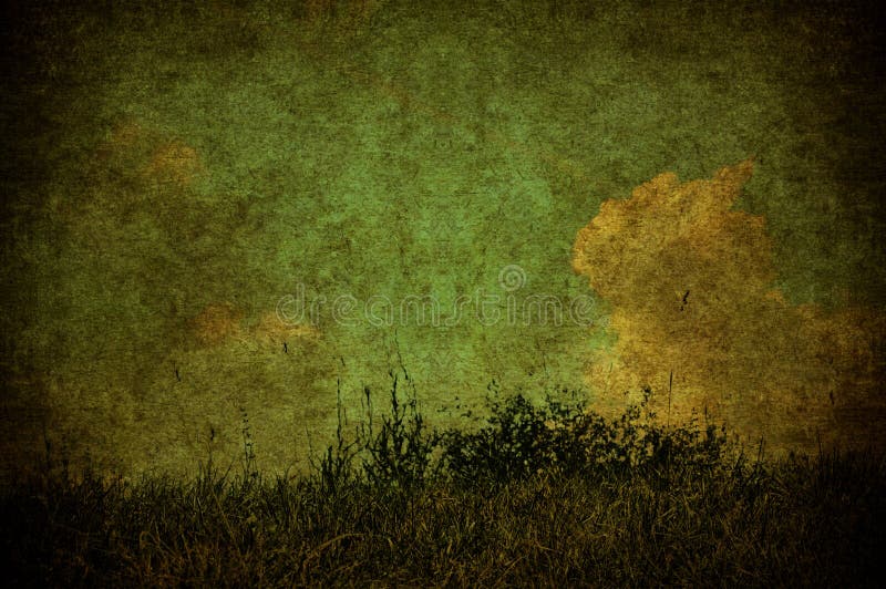 Art Grunge Landscape Showing Lake and the Tree Stock Image - Image of ...