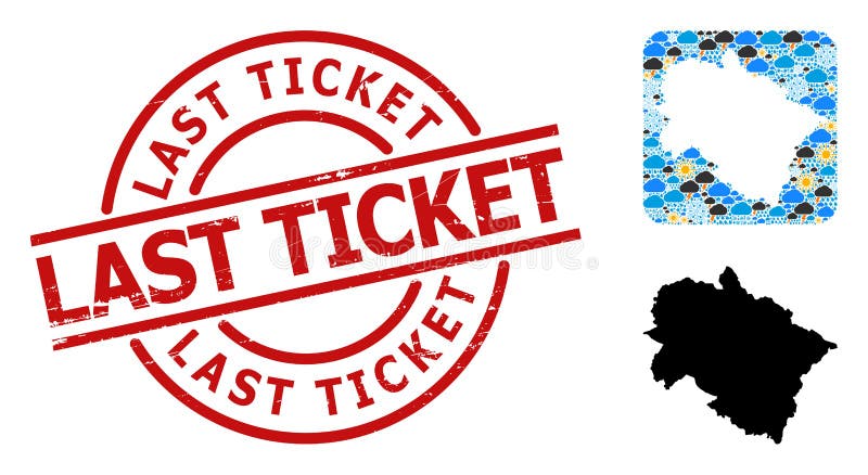 Grunge Last Ticket Stamp Seal and Hole Climate Pattern Map of ...