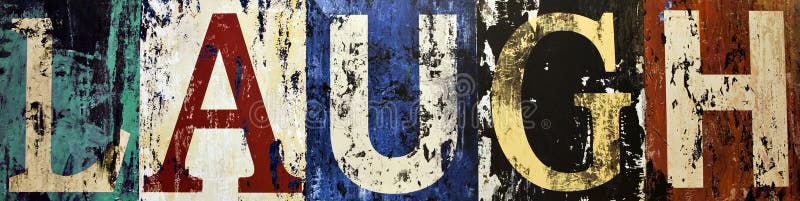 Grunge Laugh Sign stock image. Image of studio, beautiful - 16398793