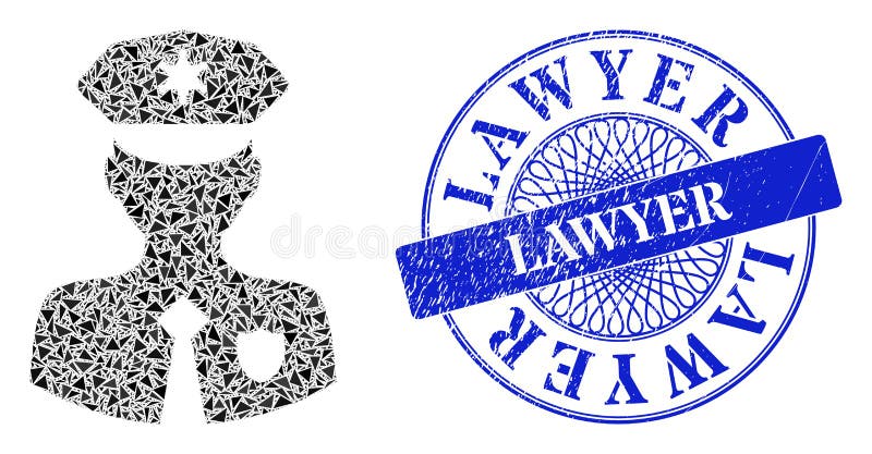 Grunge Lawyer Stamp Seal and Triangle Constable Mosaic Stock Vector ... Grunge Lawyer Stamp Seal and Triangle Constable Mosaic Stock Vector ...