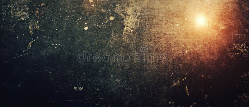 Grunge Lens Flare Creating a Dramatic Effect Against a Dark Textured ...
