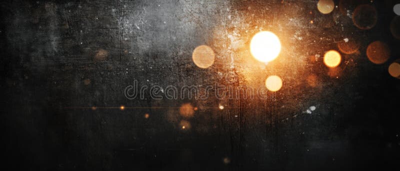 Grunge Lens Flare Effect Creating a Dynamic Light Display on a Dark ...