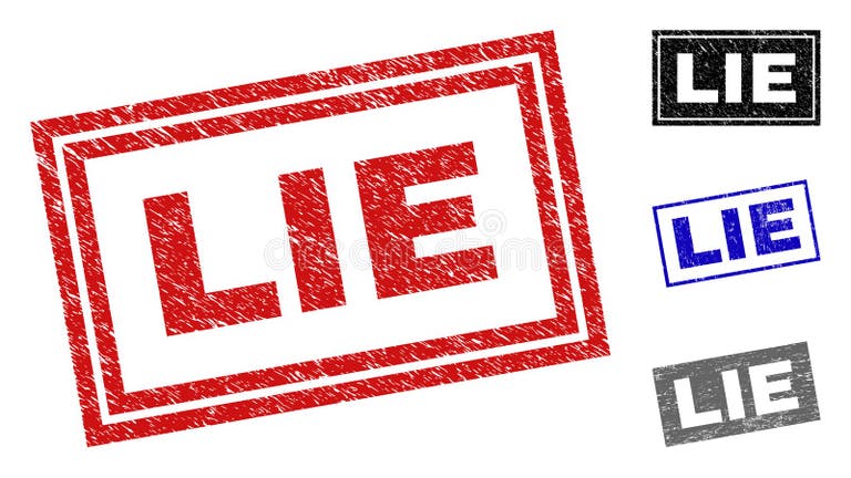 Grunge LIE Scratched Rectangle Watermarks Stock Vector - Illustration ...