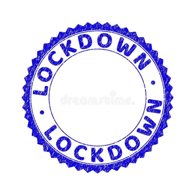 Grunge LOCKDOWN Textured Round Rosette Stamp Seal Stock Vector ...