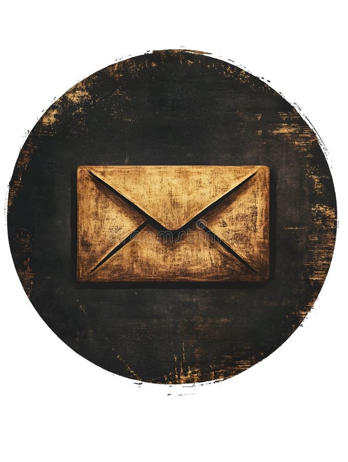 Grunge Mail E-mail Message Letter Icon Logo Symbol Stock Illustration ...