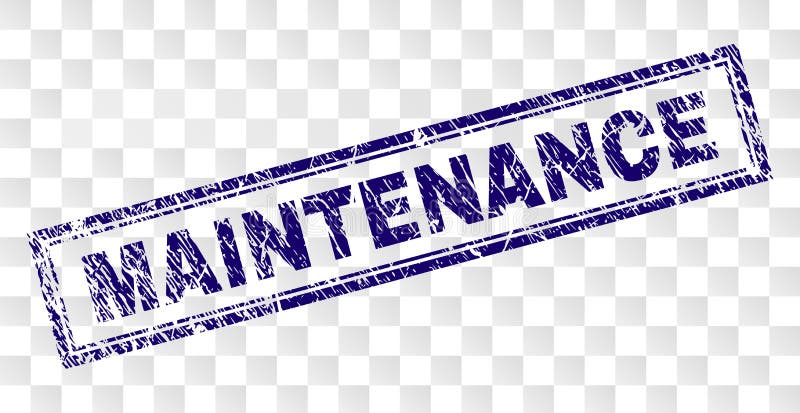 Grunge MAINTENANCE Rectangle Stamp Stock Vector - Illustration of ...