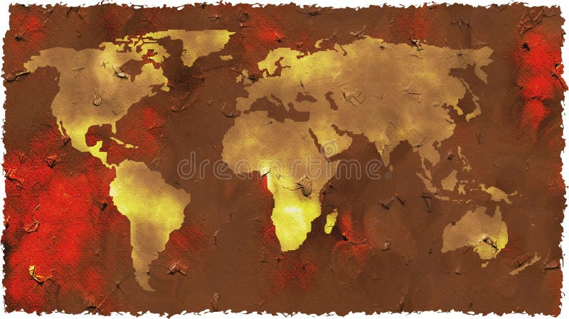 Grunge map stock illustration. Illustration of torn, sepia - 2839799