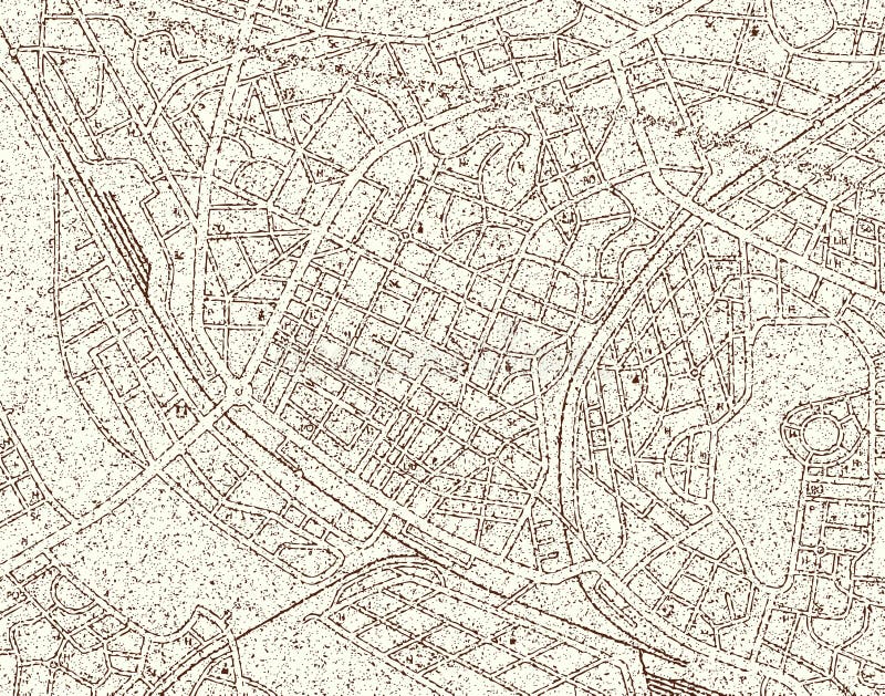 Town map stock vector. Illustration of metropolis, cartography - 6996422