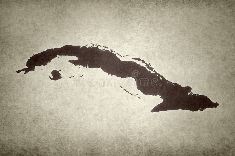 Map of Cuba on a paper stock image. Image of textured - 357509321