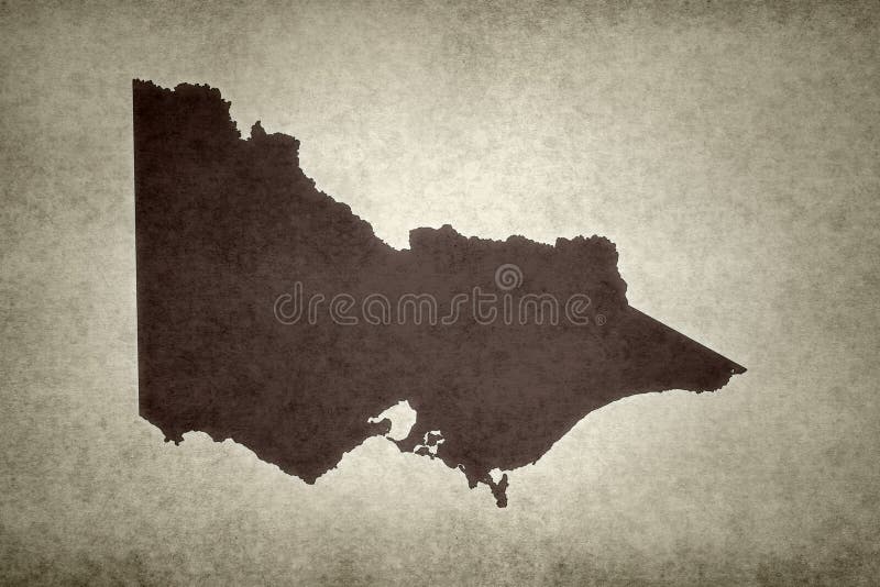 Map of Victoria (Australia) Printed on an Old Paper Stock Illustration ...