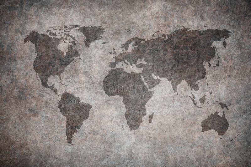 Grunge map of the world stock illustration. Illustration of abstract ...