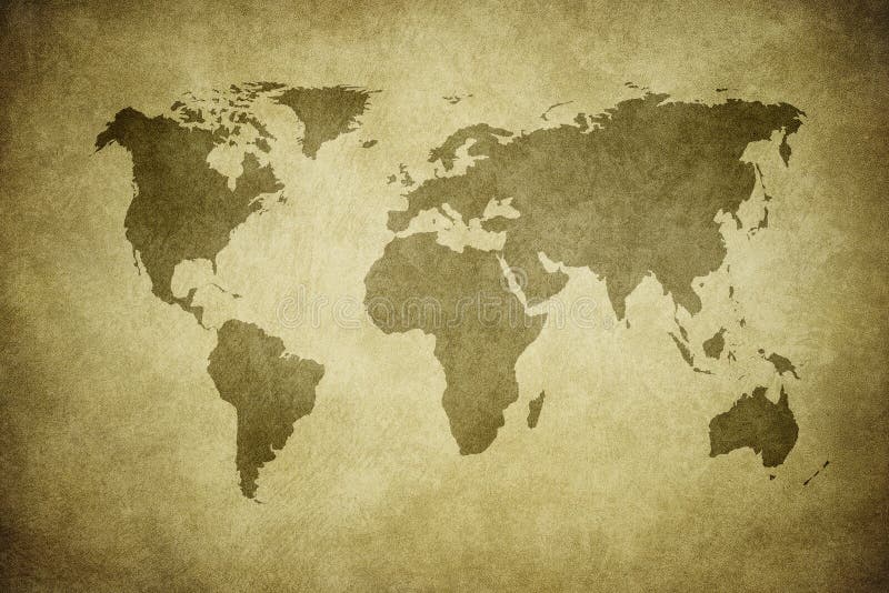 Grunge map of the world stock illustration. Illustration of burnt ...
