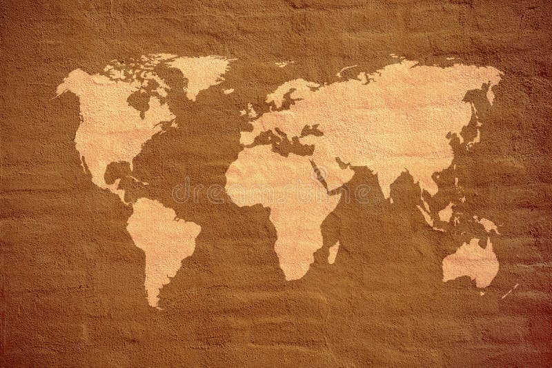 Grunge map of the world stock illustration. Illustration of atlantic ...