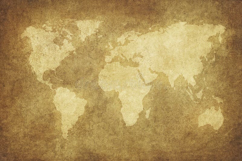 Grunge map of the world stock illustration. Illustration of atlas ...