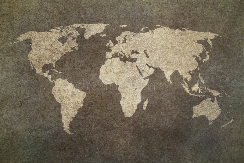 Grunge map of the world stock photo. Image of ancient - 255888846