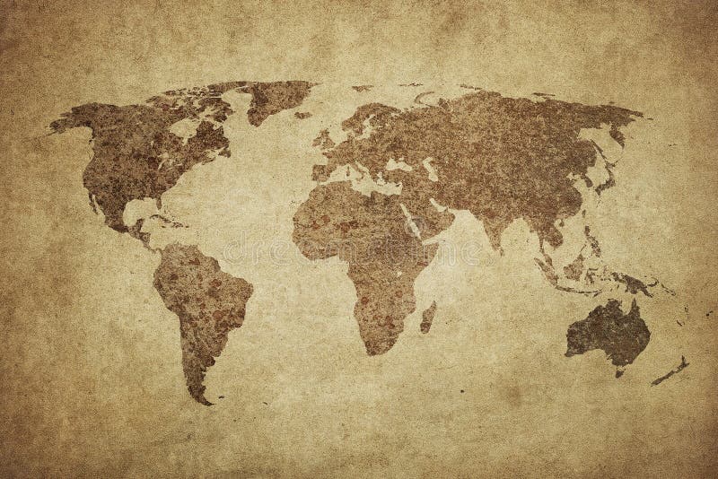 Grunge map of the world stock image. Image of africa - 280331969