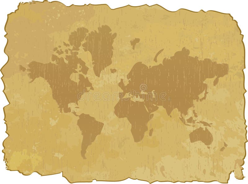 Grunge map of world stock vector. Illustration of paper - 7781727