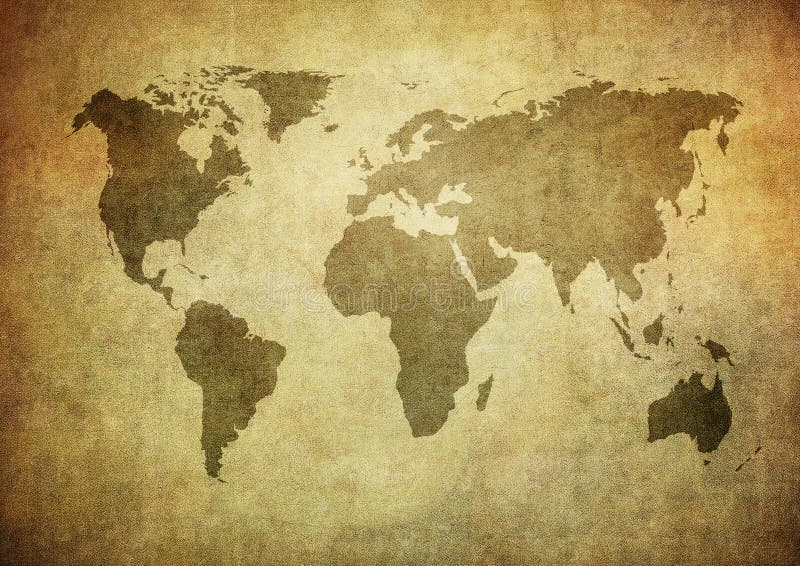 Grunge map of the world stock illustration. Illustration of dirty ...