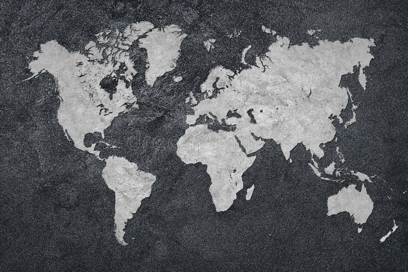 Grunge Map of the World. Vintage Style Stock Image - Image of grunge ...