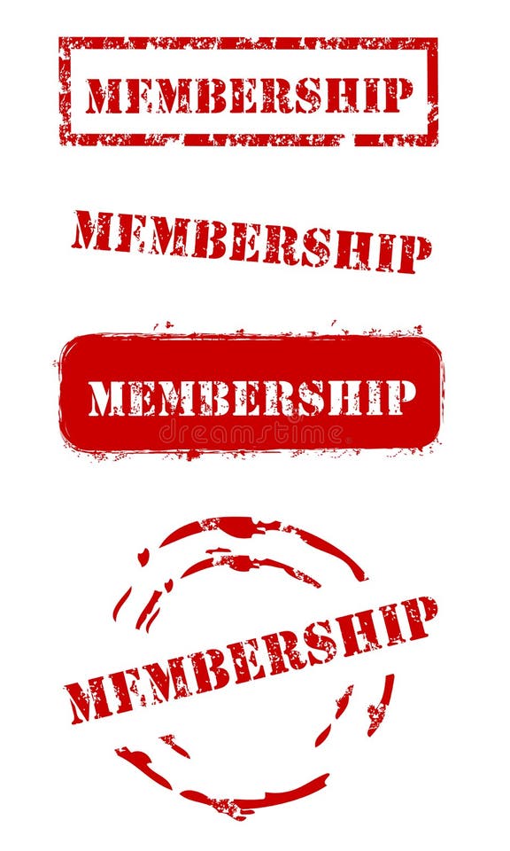 Grunge Membership Stamps stock vector. Illustration of offer - 26390045