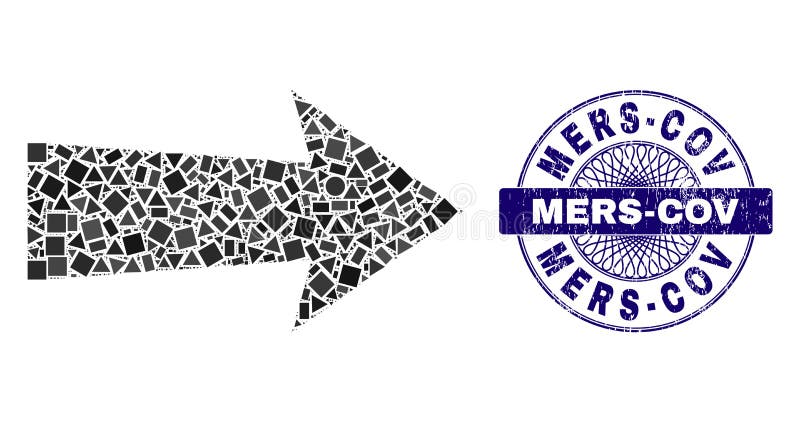 Grunge Mers-Cov Stamp and Geometric Arrow Right Mosaic Stock Vector ... Grunge Mers-Cov Stamp and Geometric Arrow Right Mosaic Stock Vector ...