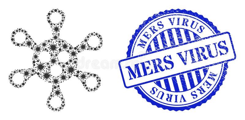 Grunge Mers Virus Stamp Seal and Bacterium Virus Mosaic Icon Stock ... Grunge Mers Virus Stamp Seal and Bacterium Virus Mosaic Icon Stock ...