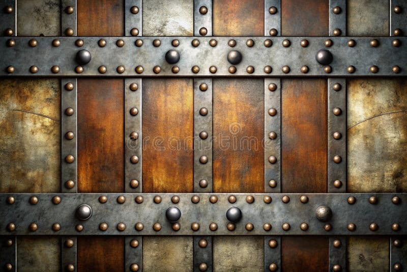 Grunge Metal Armor Plates Background Stock Illustration - Illustration ...