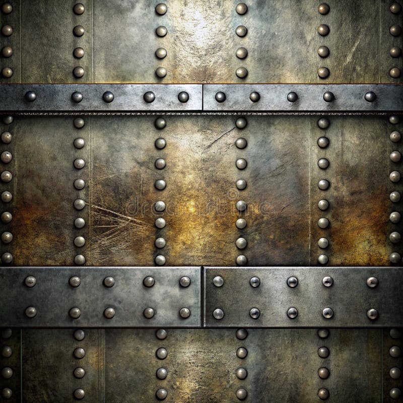 Grunge Metal Armor Plates Background Stock Illustration - Illustration ...