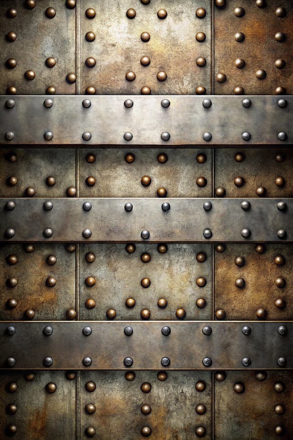 Grunge Metal Armor Plates with Steel Texture Stock Illustration ...