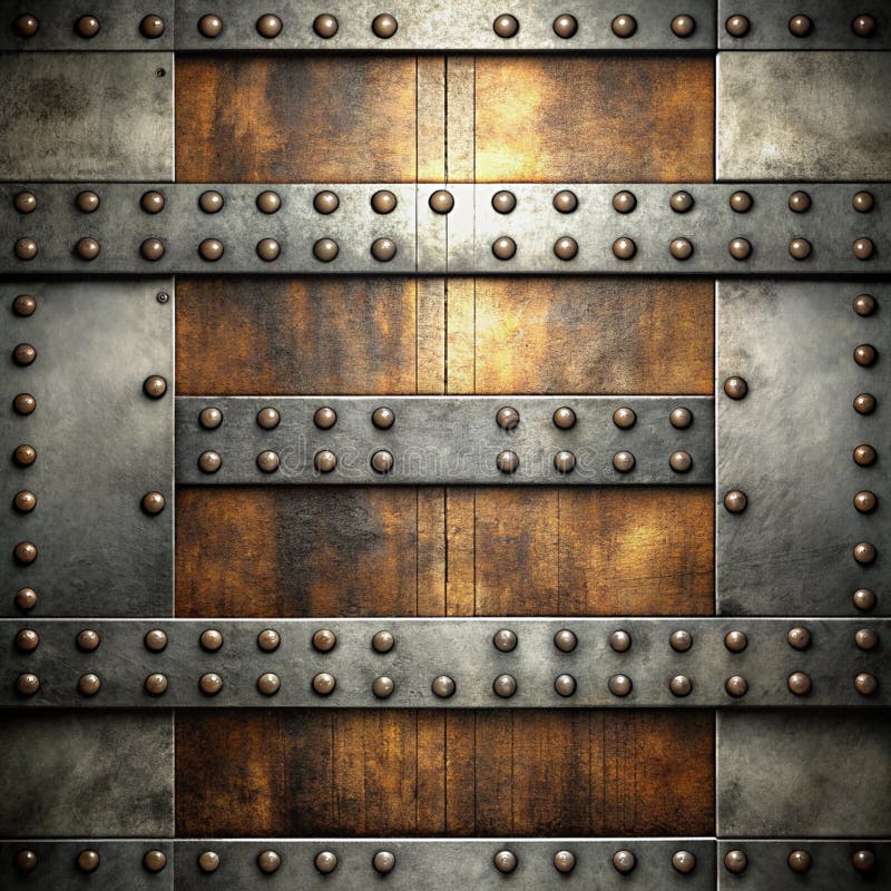 Grunge Metal Armor Plates with Steel Texture Stock Illustration ...