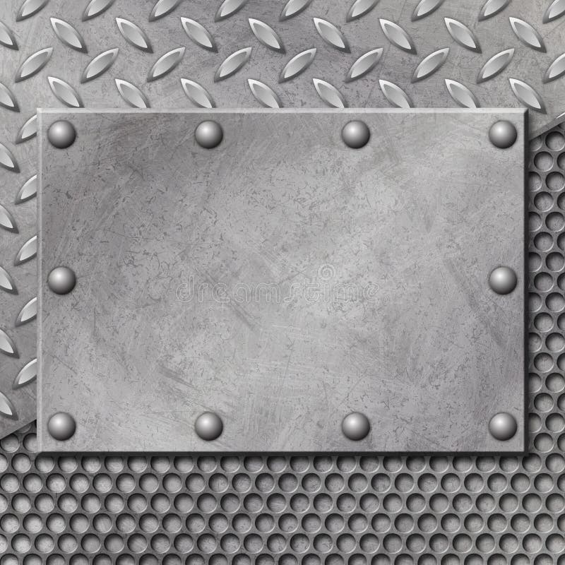Grunge Torn Metal Plate As Steam Punk Background Stock Illustration ...