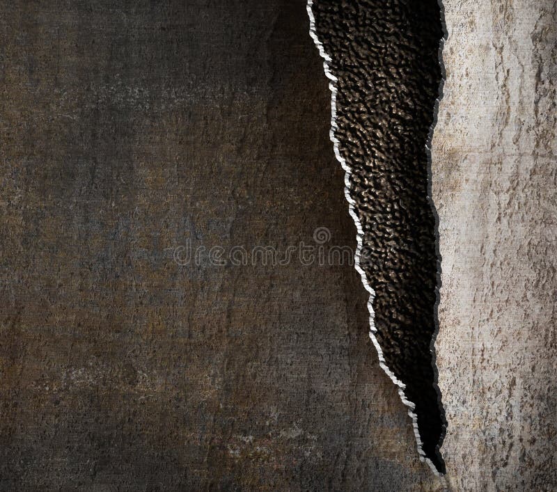 Grunge Metal Background with Torn Edges Stock Photo - Image of pattern ...