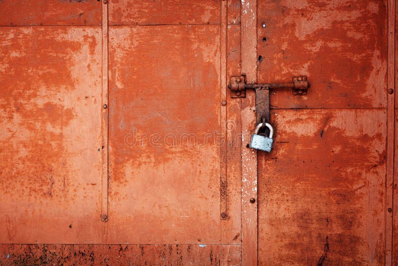 Vibrant Graffity on Old Door with Lock. Stock Photo - Image of yellow ...