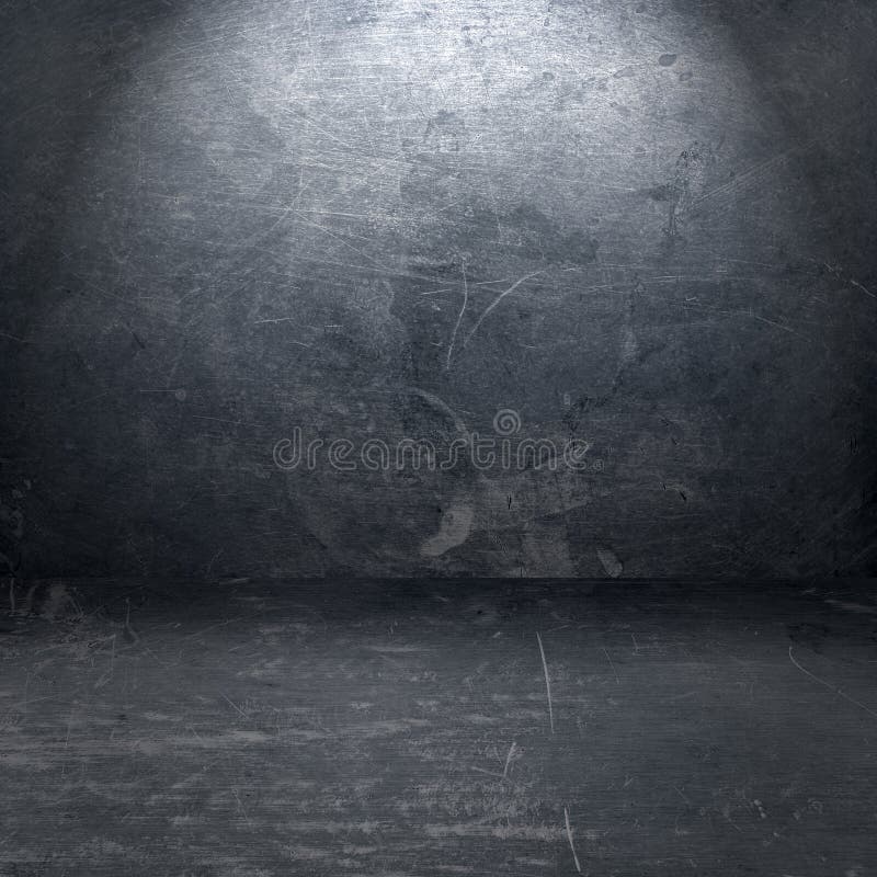 Grunge rusty metal room stock illustration. Illustration of scracthy ...