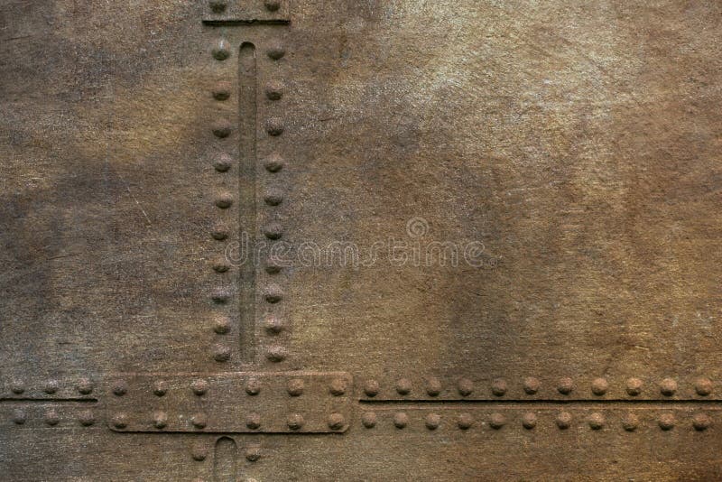 Grunge Steel Metal Plate with Rivets Isolated Stock Photo - Image of ...