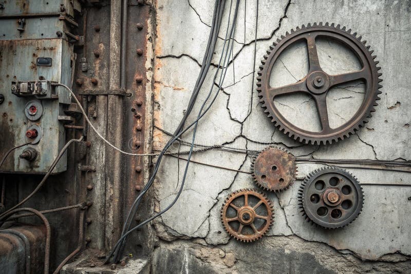 Grunge Metal Steam Punk Background Stock Illustration - Illustration of ...