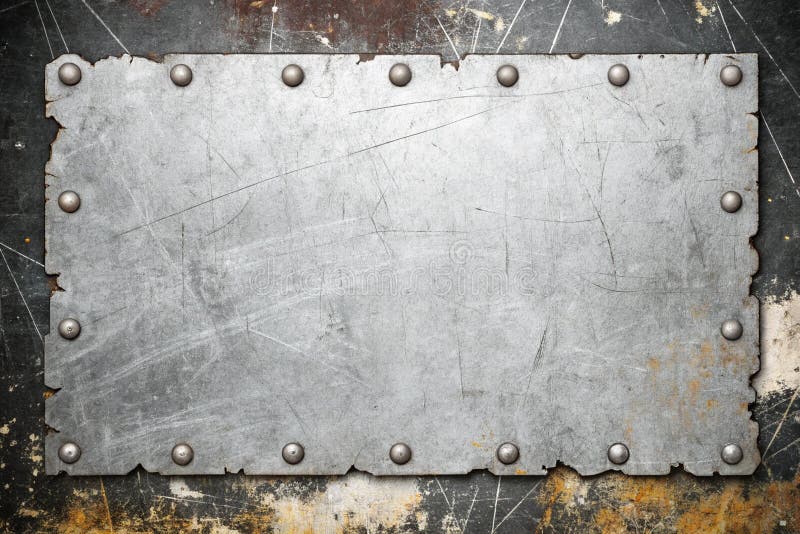 Grunge Metal Template Background Stock Illustration - Illustration of ...