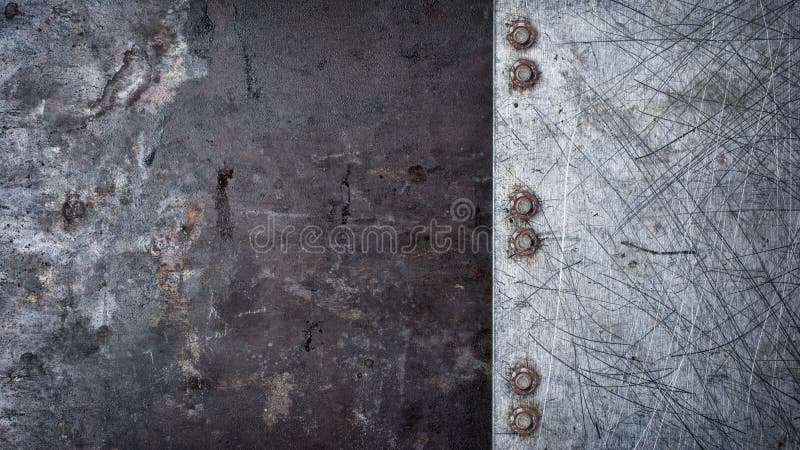 Grunge Rusty Metal Texture Background with Rivets Stock Photo - Image ...