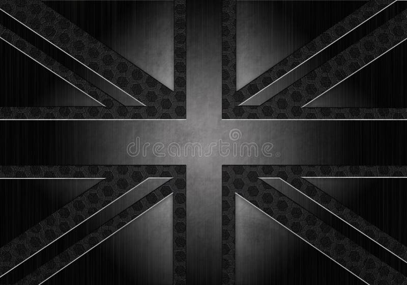 Grunge metallic union jack stock illustration. Illustration of marked ...