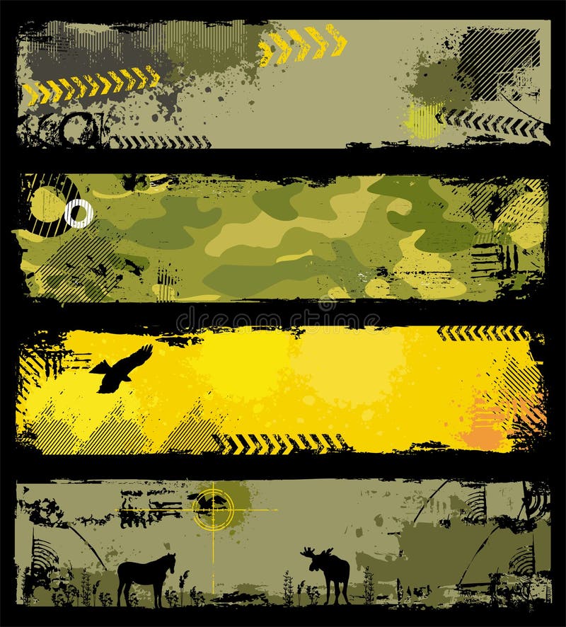 Military banners stock vector. Illustration of clipart - 8684638