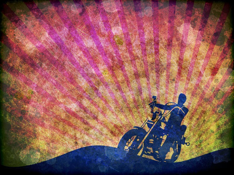 Grunge Motorcycle Rider Illustration Stock Illustration - Illustration ...