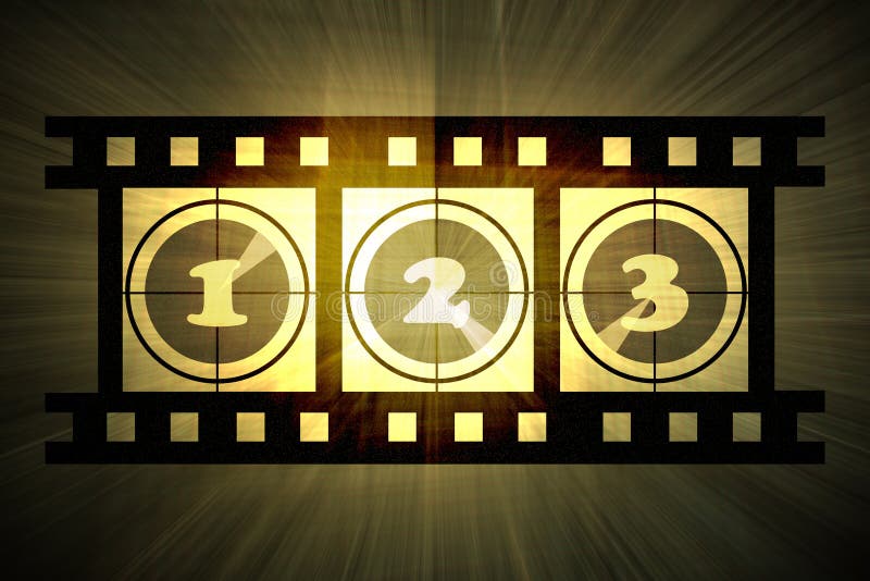 Retro Film Strip Countdown stock vector. Illustration of object - 24278896