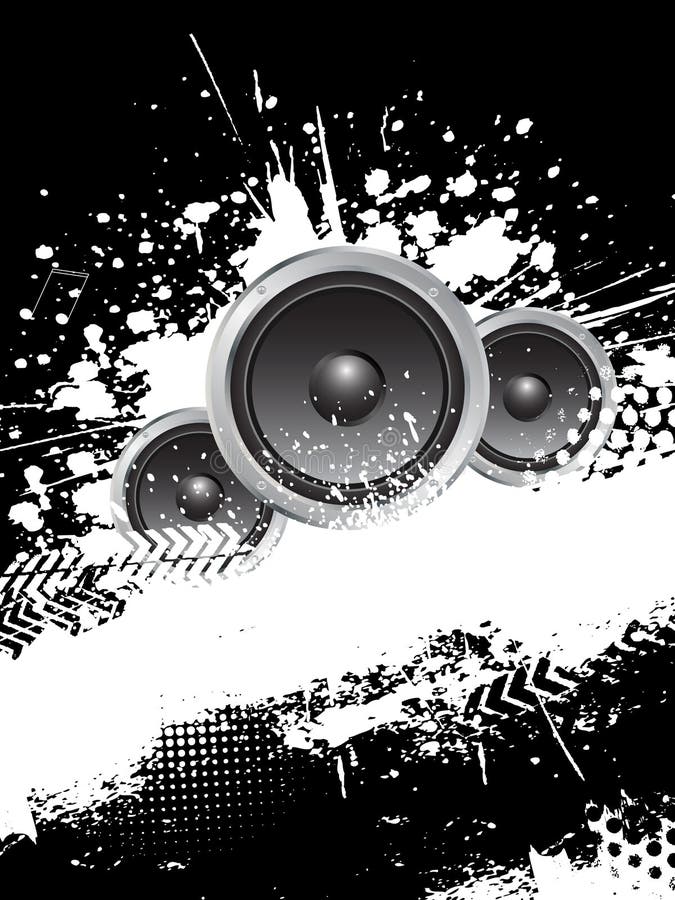 Grunge music background stock vector. Illustration of wings - 7882196