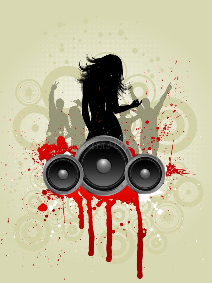 Grunge Music Background stock illustration. Illustration of concert ...