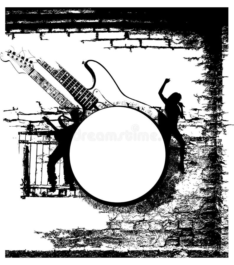 Grunge Music Background stock vector. Illustration of electric - 27068885